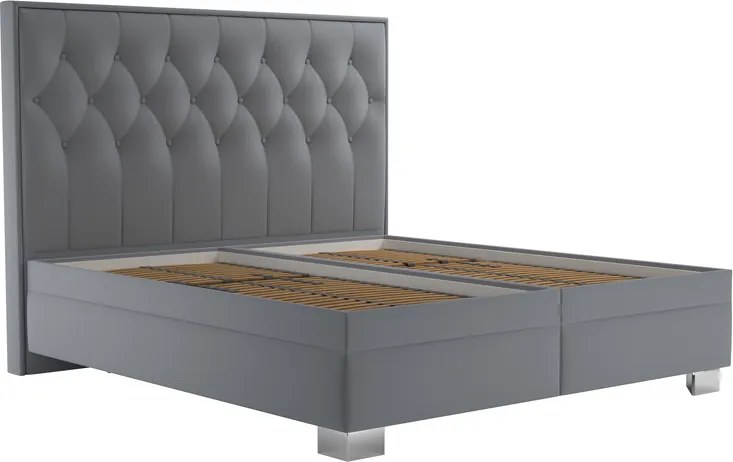 BLANÁŘ Postel Kristin 180x200 světle šedá