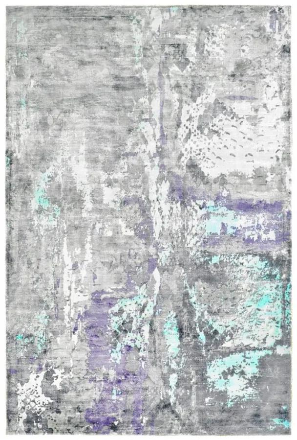 Hans Home | Ručně tkaný kusový koberec Taste of obsession 120 PURPLE, šedá - 80x150