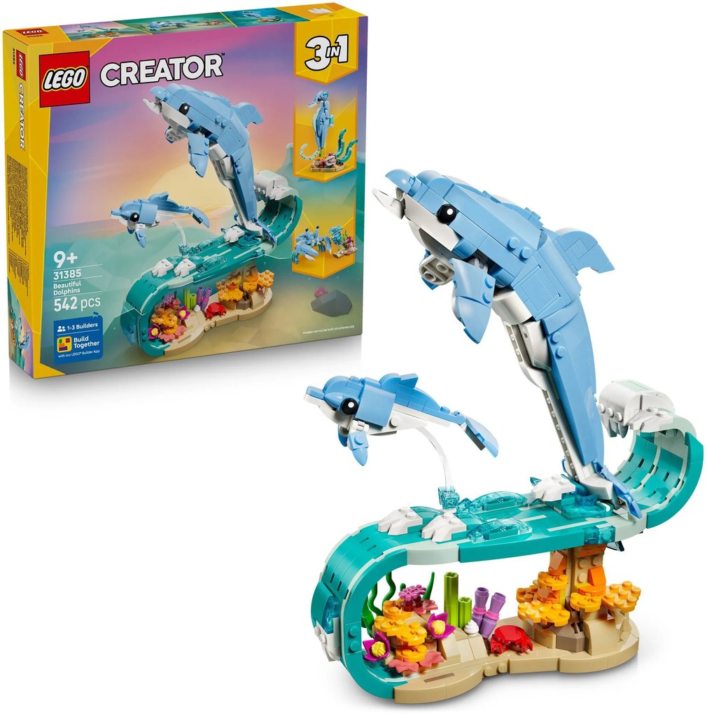 Lego® creator 31385 mořští živočichové: krásní delfíni 5702018054796