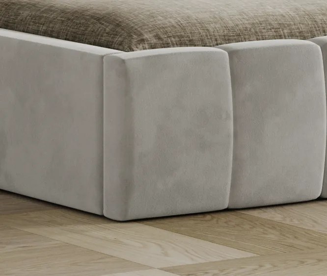 Postel RIMINI 140x200 hnědá s úložným prostorem