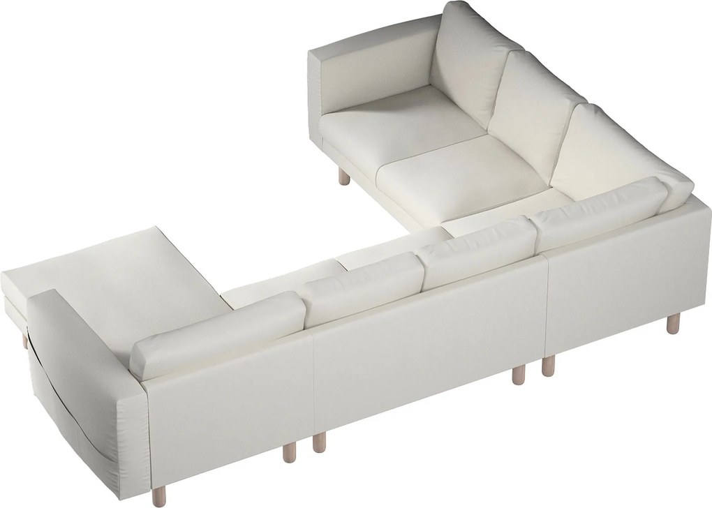 Potah na pohovku IKEA Norsborg rohová, 5-místná se šezlongem barva šedá látka pletený vzor