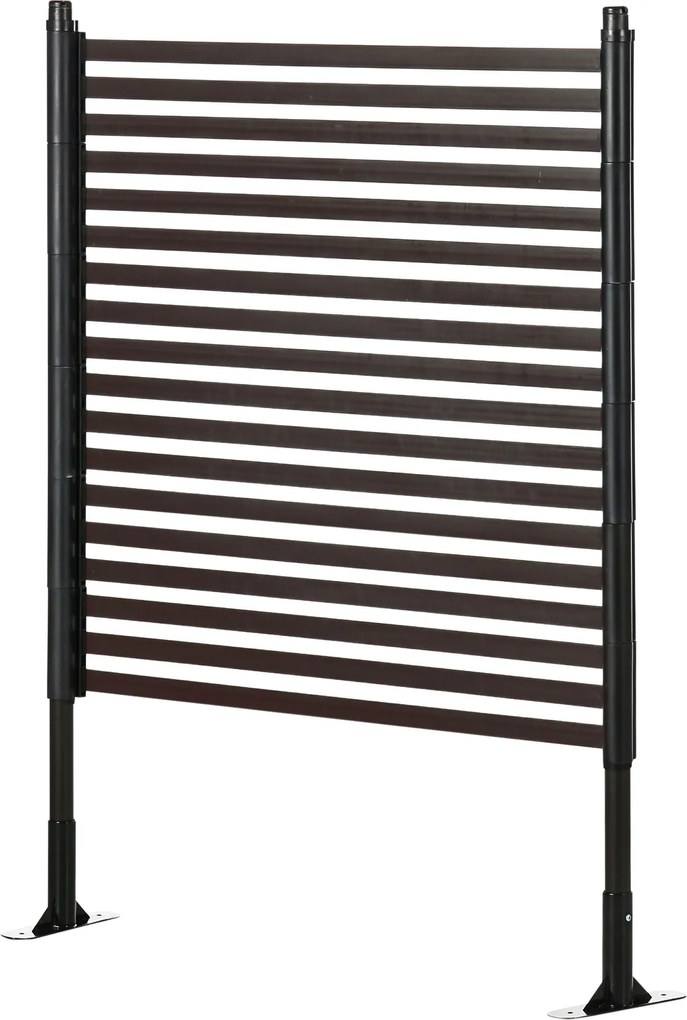 Outsunny modulární kovový panel pro zahradní soukromí — patky nebo zemní kolíky, 93 x 22 x 124 cm | Aosom