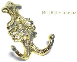 Rustikální věšák Rudolf Varianta: RUDOLF mosaz, doprodej