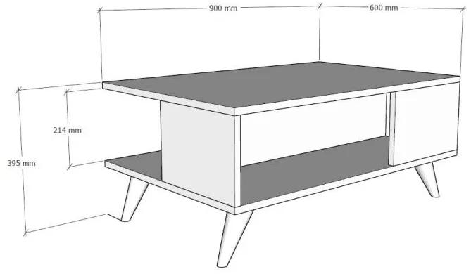 Konferenční stolek Yan (ořech + černá). 1089464