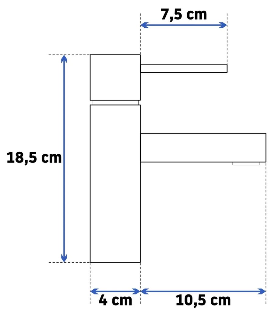 Umyvadlová baterie MAXMAX Rea TESS - nízká - černá