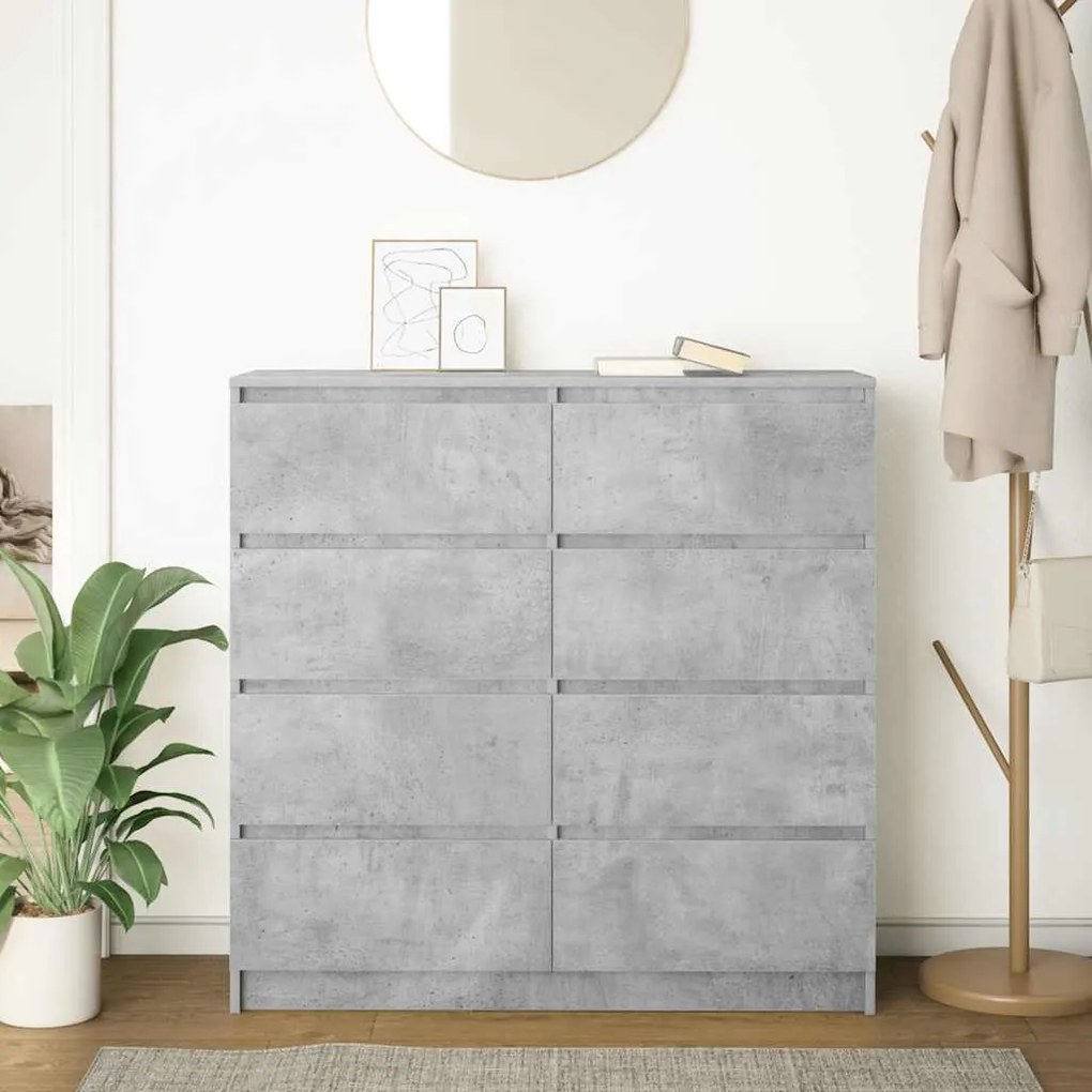 Příborník betonově šedý 100x35x99 cm kompozitní dřevo 3328492