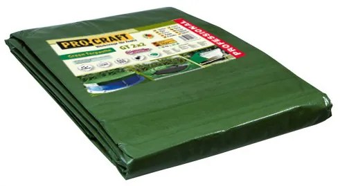 Plachta Procraft GT4x5 120g/m2 nepromokavá s oky 4x5 m zelená | GT4x5