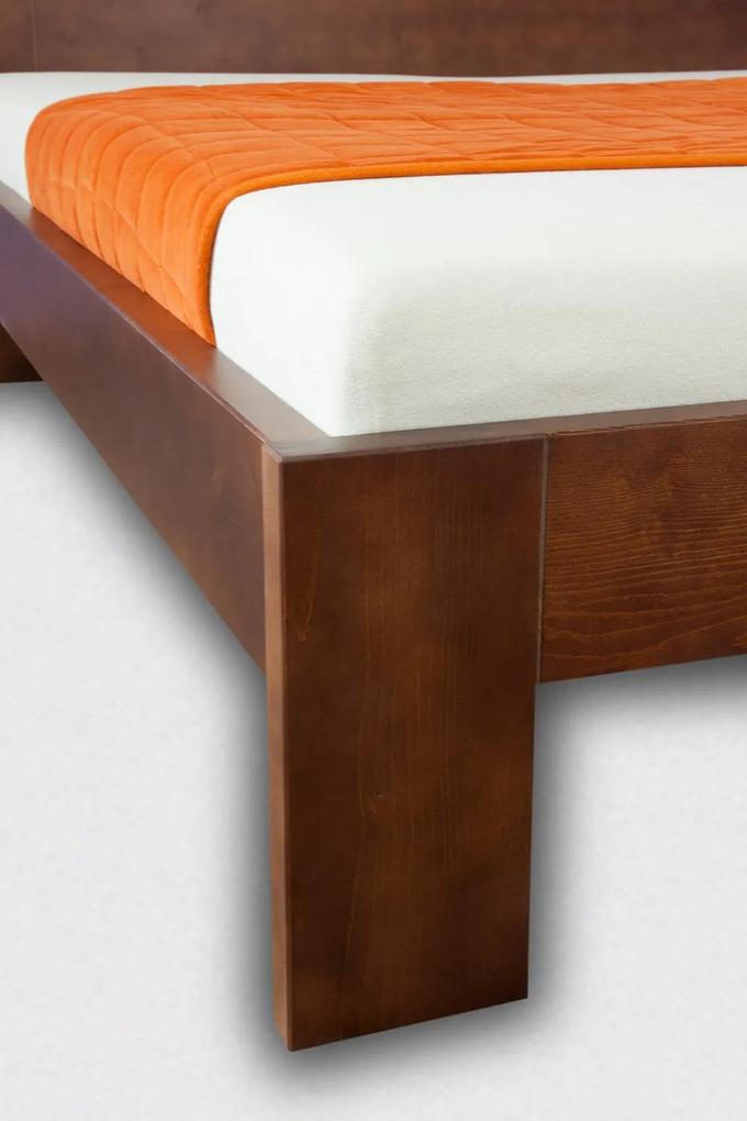 Krajča Manželská postel z masivu Agáta 180 x 200 cm Povrchová úprava: Bezbarvý lak PUR, Druh dřeva: Borovice