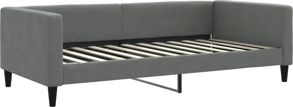 Válenda s přistýlkou a matracemi tmavě šedá 100 x 200 cm textil 3196602