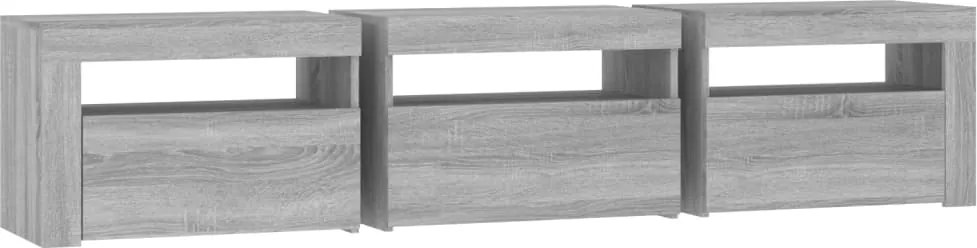 TV skříňka s LED osvětlením šedá sonoma 180x35x40 cm 3152760