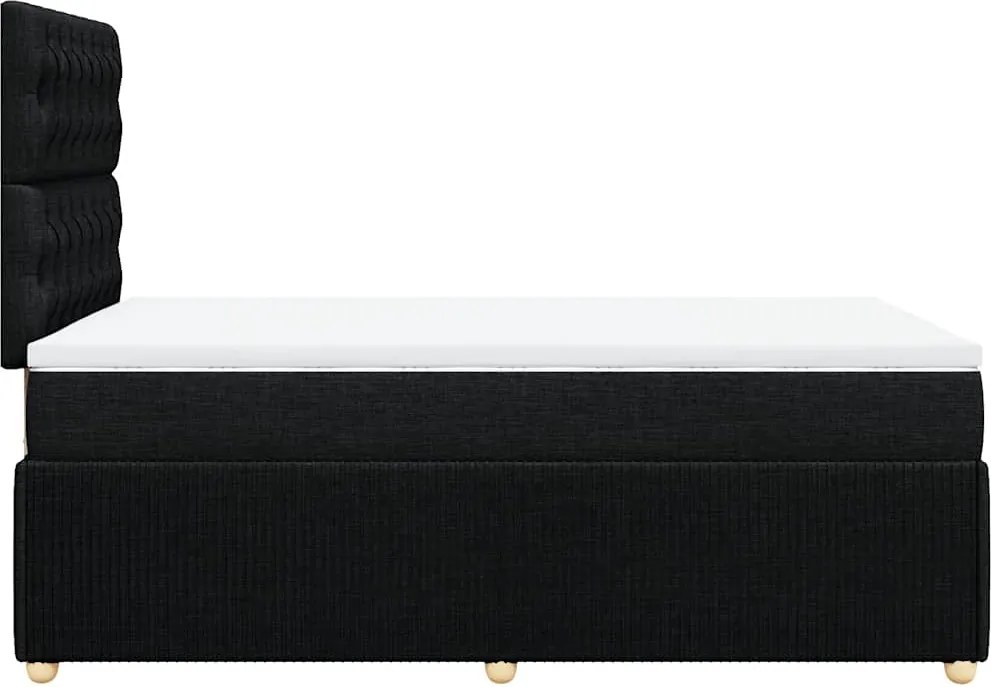 Box spring postel s matrací černá 120x190 cm textil 3292004