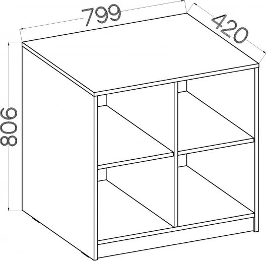 Falco Skříňka Matylda 101 spodní světle šedá