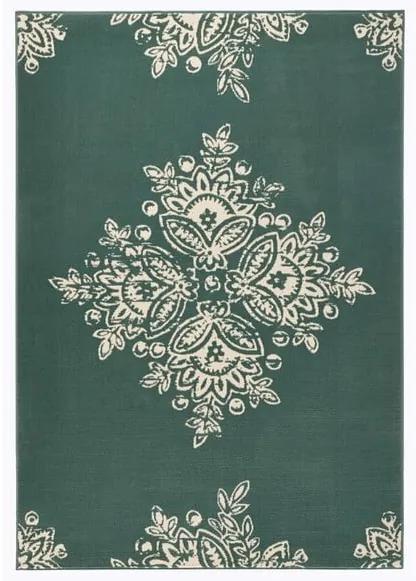 Zelenobílý koberec Hanse Home Gloria Blossom, 200 x 290 cm