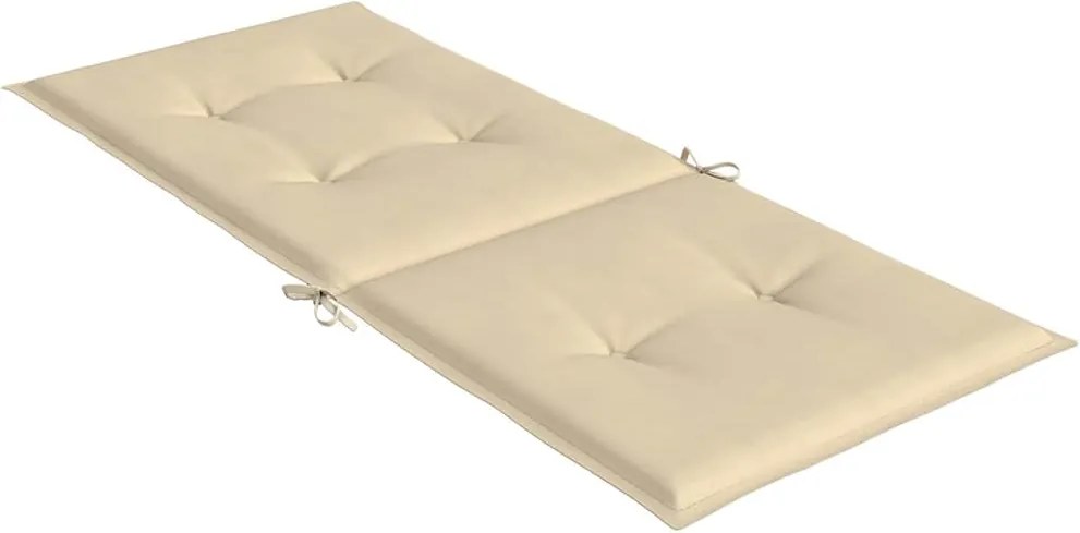 Podušky na židli vysoké opěradlo 6 ks béžové 120x50x3 cm textil 314107