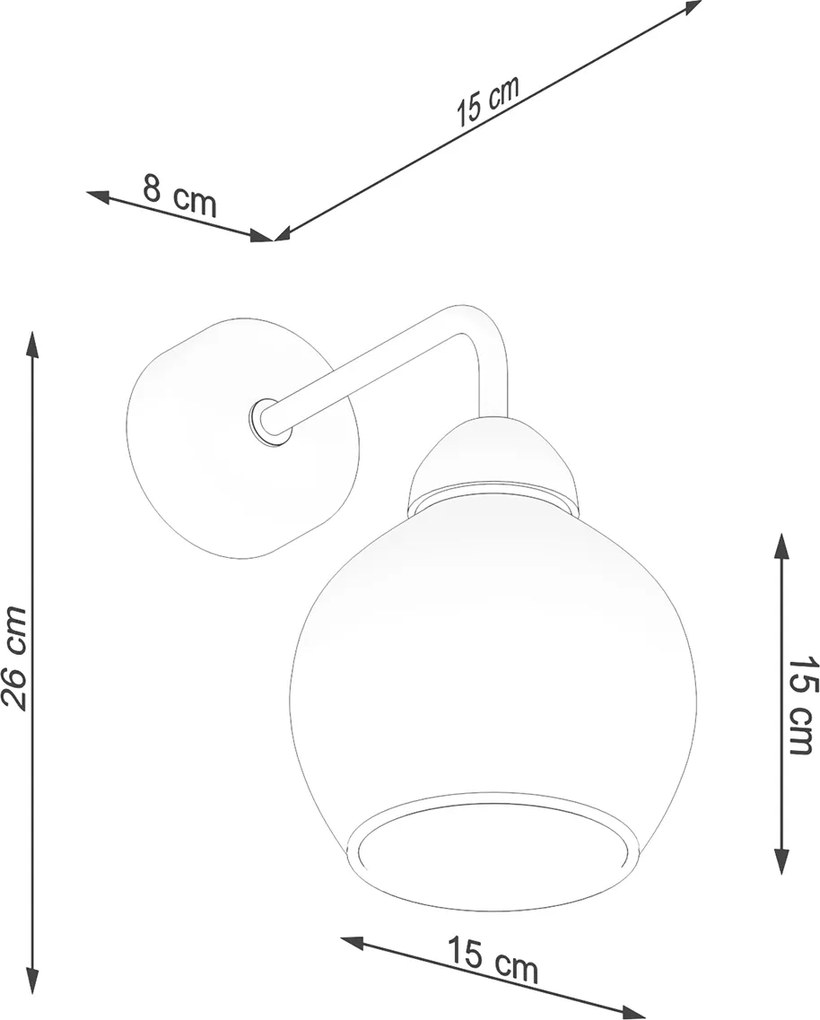Sollux Lighting Nástěnné svítidlo ALINO 1 černé