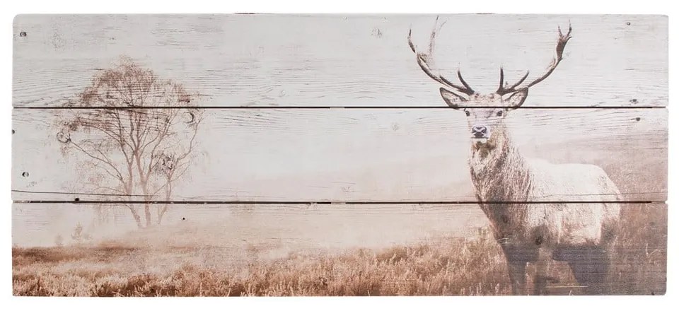 Dřevěný obraz Graham & Brown Stag, 70 x 30 cm