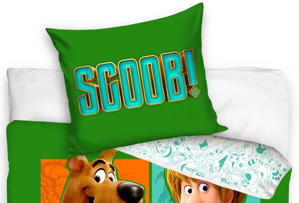 Dětské povlečení Scooby Doo Zelená Čtyřka