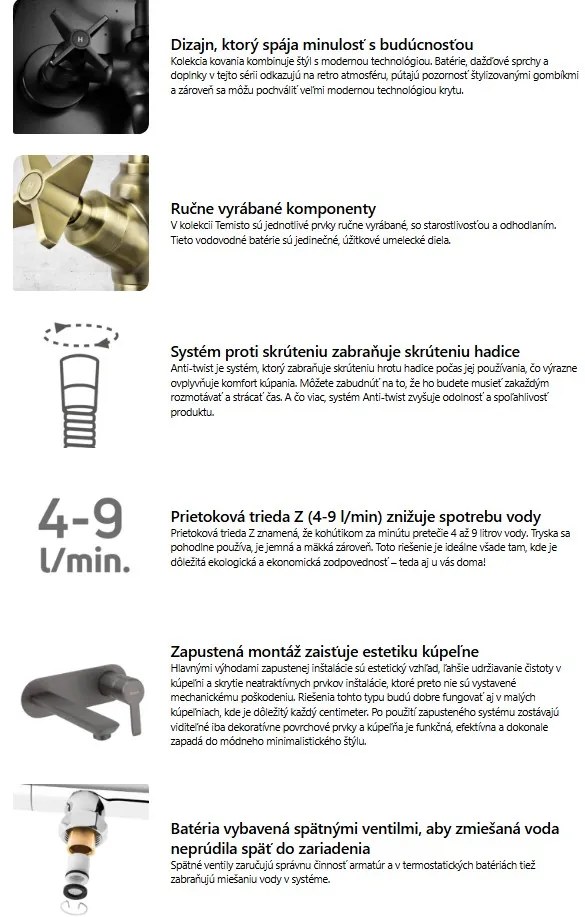 Deante Temisto, podomítková bidetová baterie, mosazná, DEA-BQT_M34M