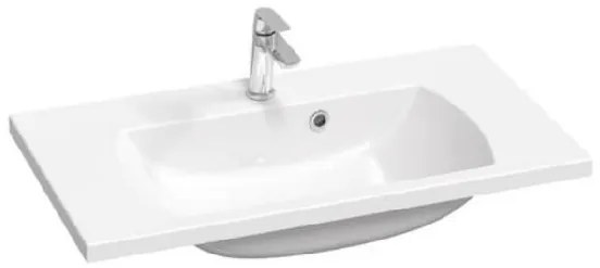 Ravak Classic II - Umyvadlo 800x450x158 mm, s přepadem, otvor pro baterii, bílá XJX01180000