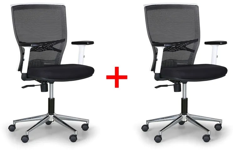 B2B Partner Kancelářská židle Haag 1+1 ZDARMA, černá