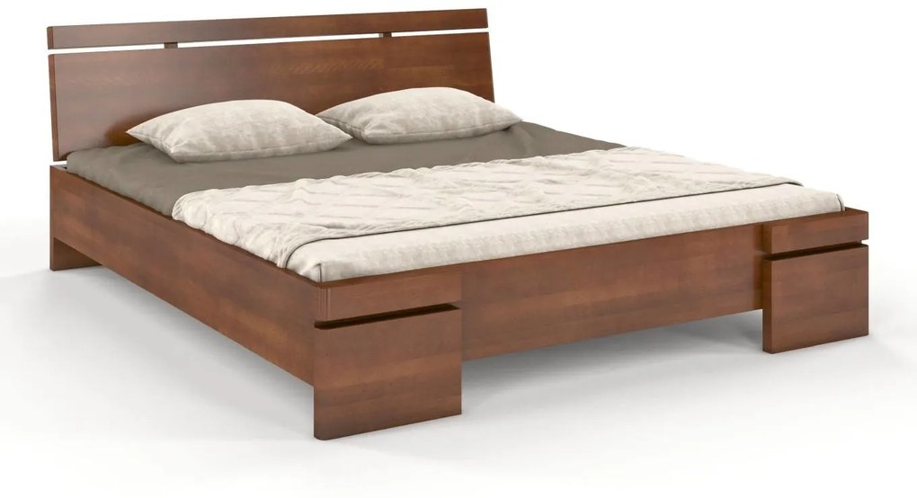Buková postel Sparta - zvýšená   ,  120x200 cm