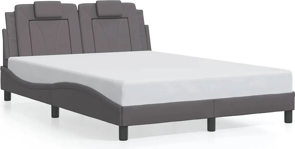 Rám postele Viana bez matrace šedý 120x200 cm umělá kůže 3208085