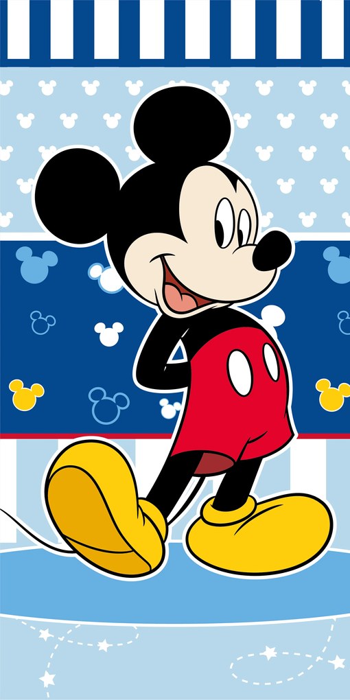 Jerry Fabrics Plážová osuška 70x140 Mickey Mouse modrá bavlna srpen 23