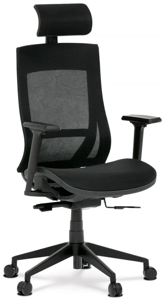 Autronic Kancelářská ergonomická židle VEGA — síťovina, černá