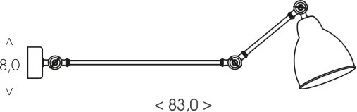 BRILAGI - Nástěnná lampa QUILL 1xE27/40W/230V 83 cm černá