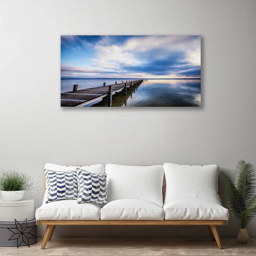 Obraz na plátně Most Moře architektura 125x50 cm