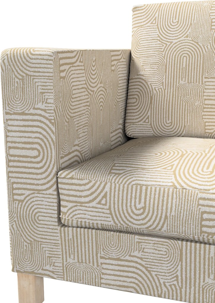 Potah na pohovku IKEA Karlanda 2-místná, krátký barva béžová látka pletený vzor, vzorované