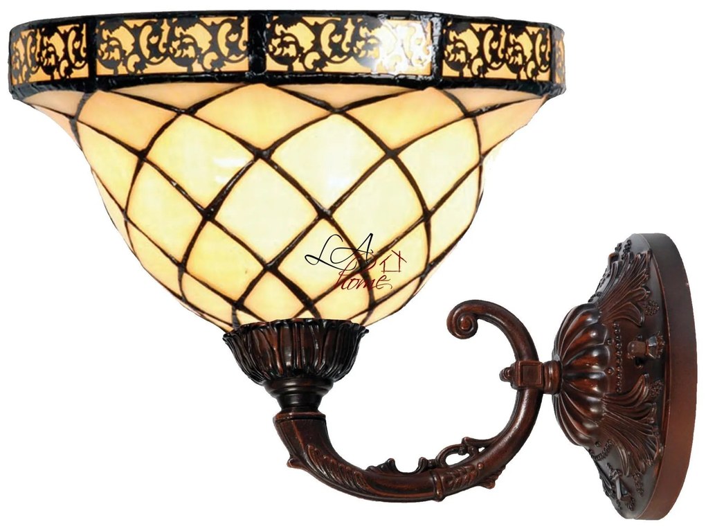 Nástěnná lampa Tiffany Filigree -Ø 26*23 cm UP Clayre & Eef