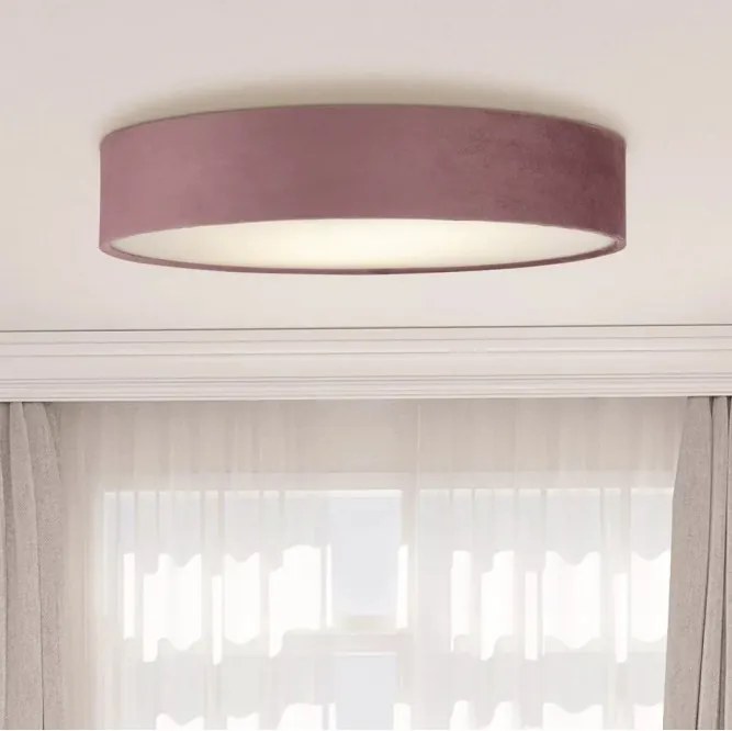 Searchlight 23298-3PI Stropní sametový lustr VELVET RŮŽOVÝ, průměr 50cm
