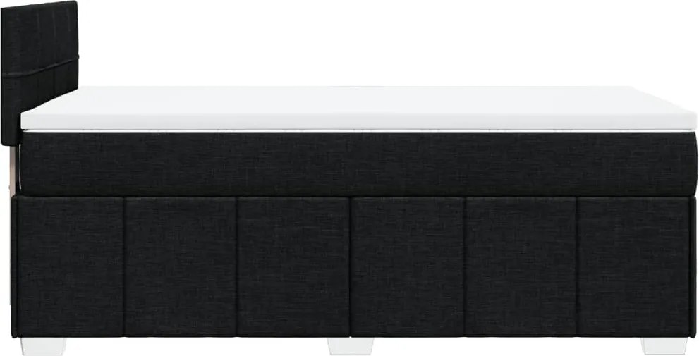 Box spring postel s matrací černá 90x200 cm textil 3289253