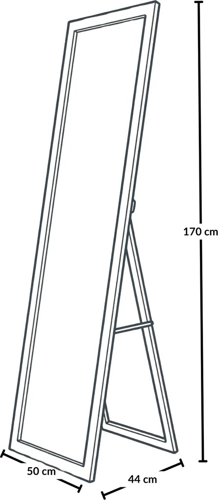 Stojací zrcadlo VIVID, 170 x 50 cm