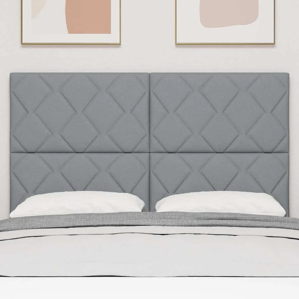Čelo postele Světle šedá 144 cm textil 3337912