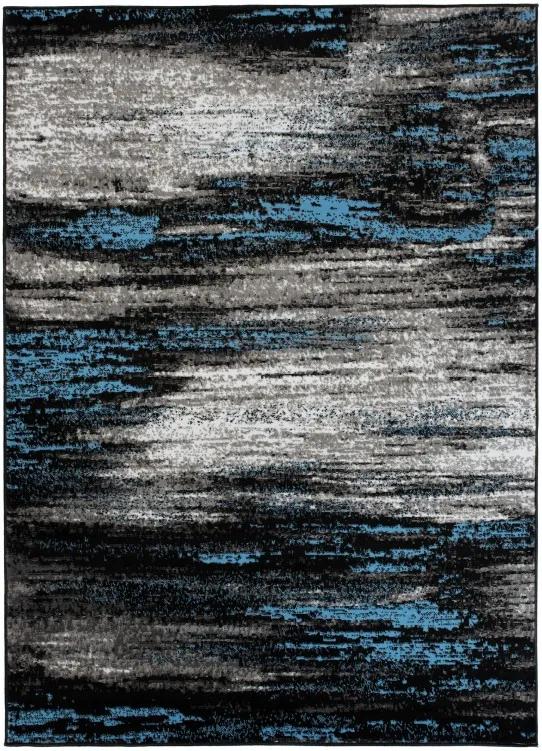 Kusový koberec moderní MAYA Z905B šedý černý modrý Rozměr: 250x300 cm