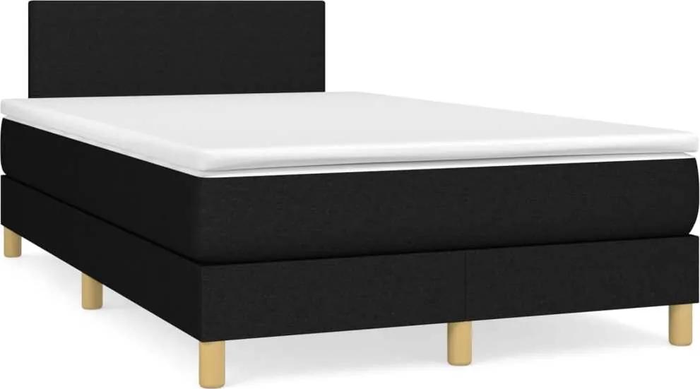 vidaXL Box spring postel s matrací 120x200 cm textil [3140443] Barva: krémová