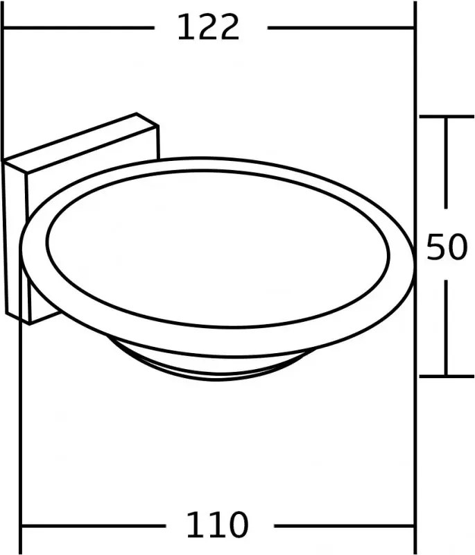 Mexen příslušenství, Rufo držák na mýdlo, černá, 7050939-70