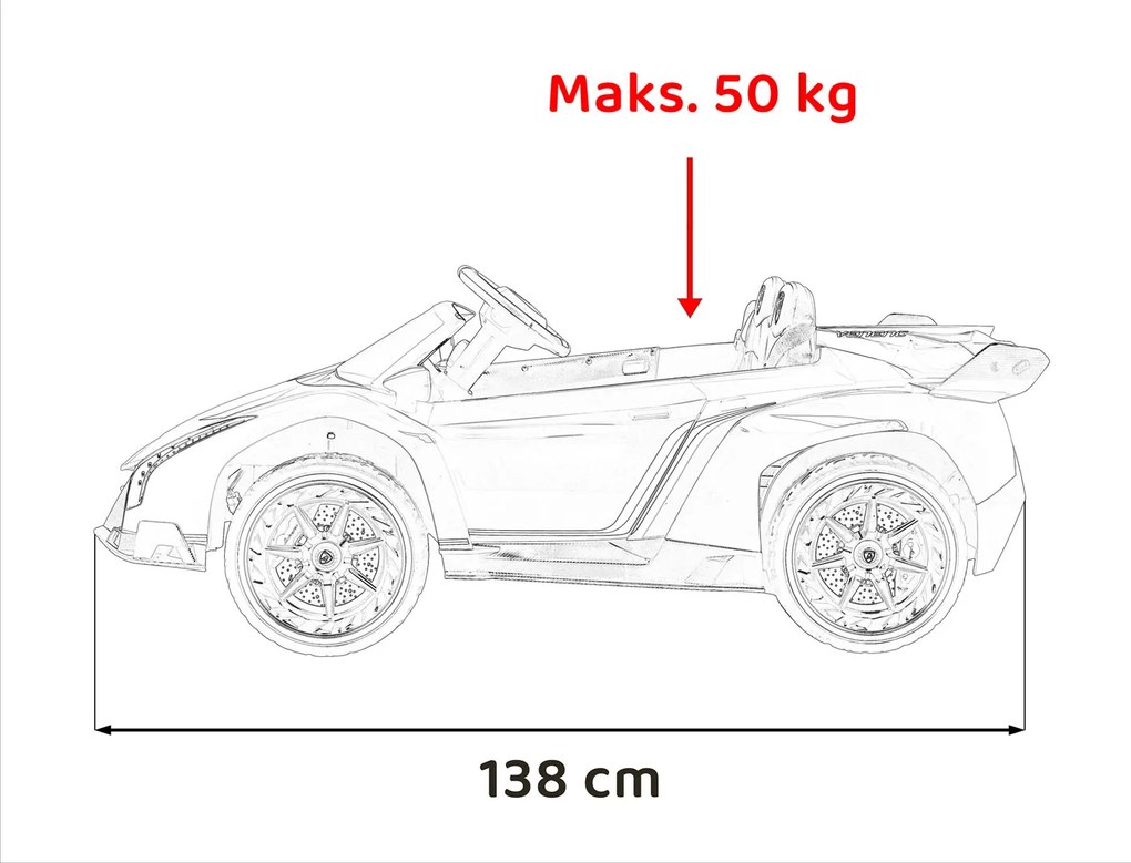 Ramiz Vozidlo Lamborghini Veneno červené