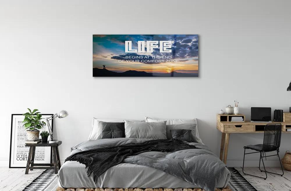 akrylový obraz West nápis nebe 120x60 cm