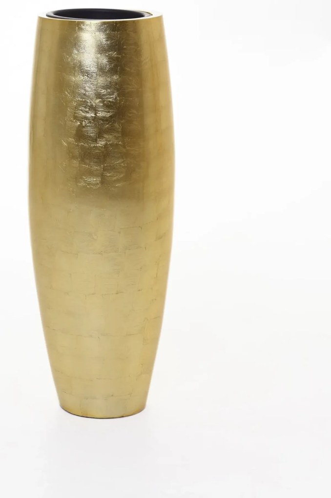 Zlatý květináč MAGNUM, sklolaminát, výška 100 cm, zlatý lesk