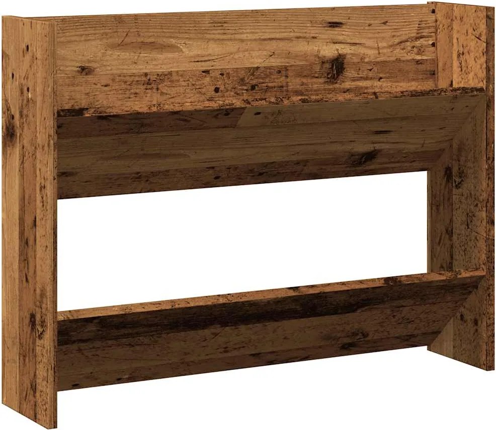 botník, závěsný, 2 patra, kompozitní dřevo, 60x80x18 cm, staré dřevo, Dekorino BB20260032