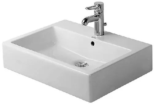 Duravit Vero - Umyvadlo nábytkové 60x47 cm, s 1 otvorem pro baterii, s WonderGliss, alpská bílá 04546000271