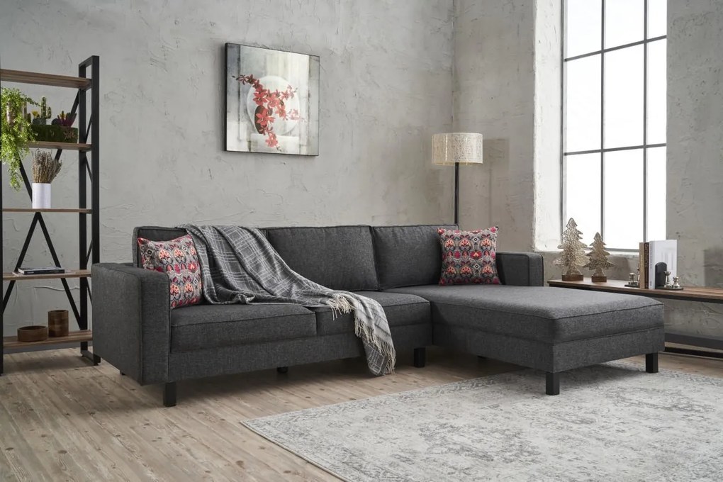 Hanah Home Pohovka KALE antracit pravý roh 825BLC2718