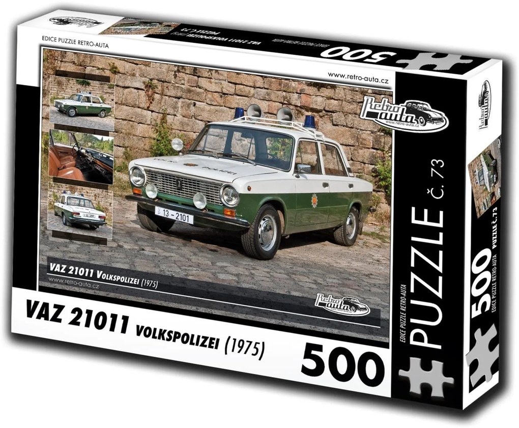 Puzzle retro-auta puzzle č. 73 vaz 21011 volkspolizei (1975) 500 dílků