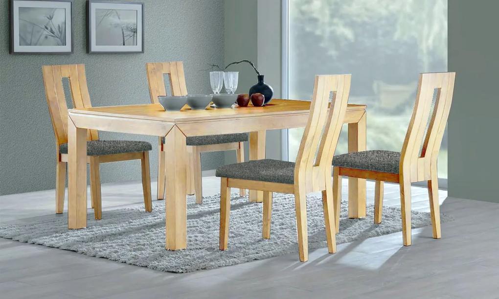 Jídelní set MORIS stůl + NELA židle 4ks Buk / látka FG20