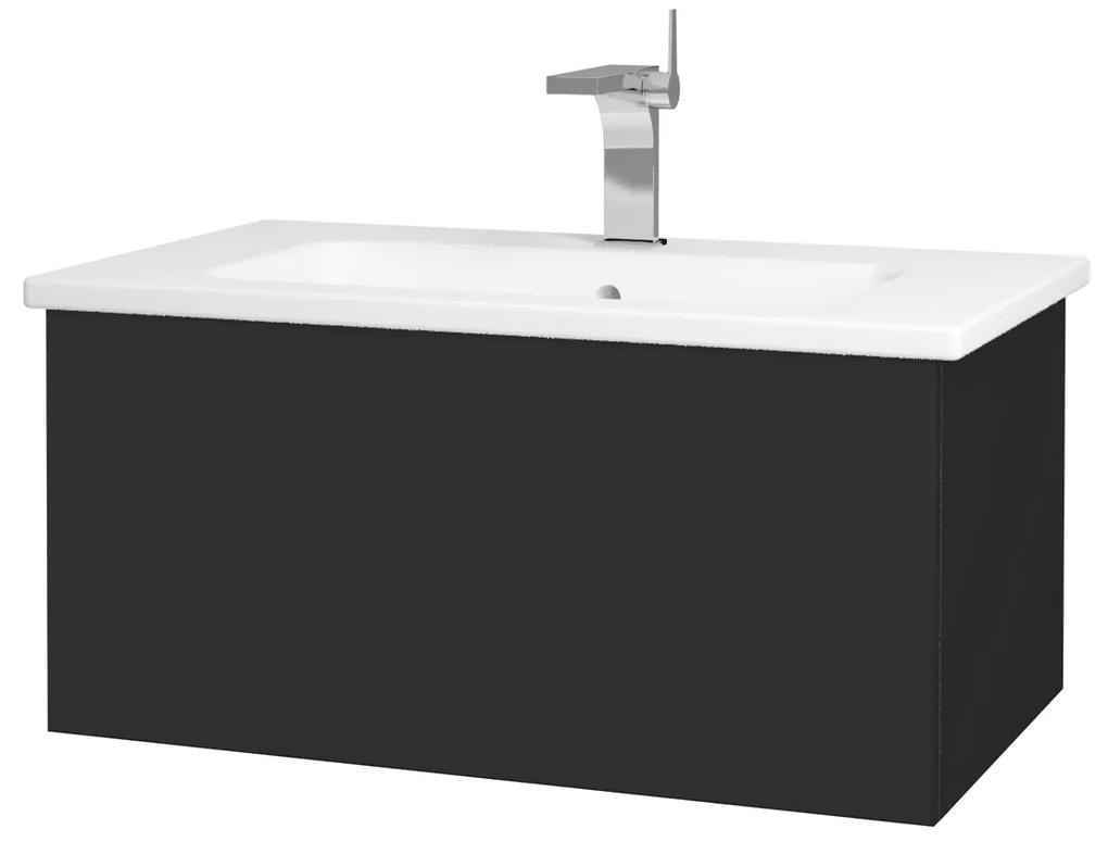 Dřevojas Koupelnová skříň VARIANTE SZZ 80 (umyvadlo Euphoria) Varianta: N01 Bílá lesk / D01 Beton