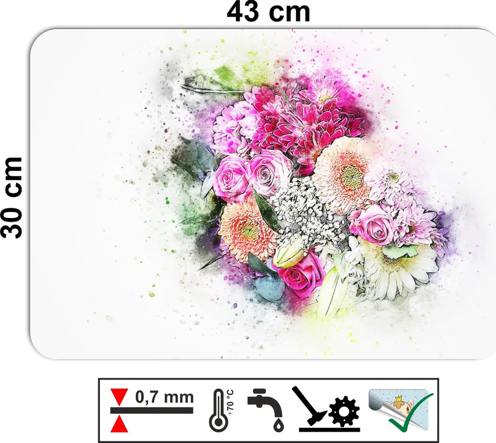 PokojovaDekorace.cz, Dekorace na stůl - 175, Květiny, 43x30cm
