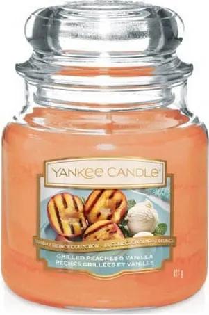 Yankee Candle - vonná svíčka Grilled Peaches & Vanilla (Grilované broskve a vanilka) 411g